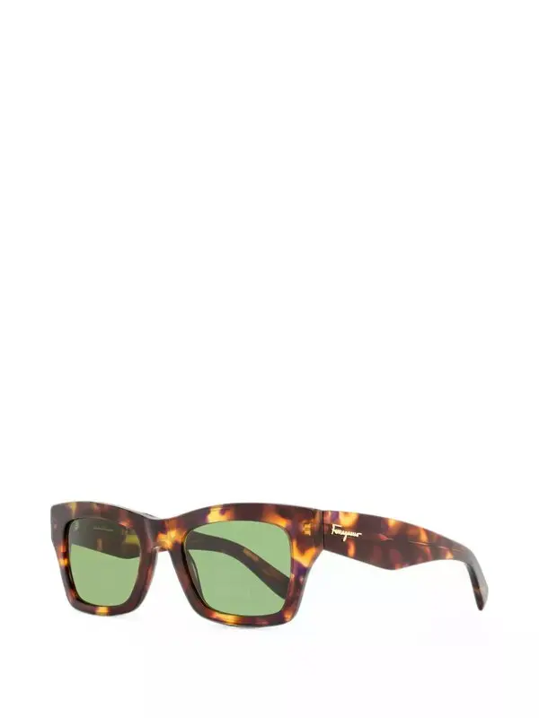 FERRAGAMO Tortoiseshell-effect Square-frame Sunglasses