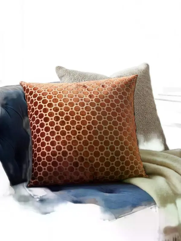 L'OCA NERA Geometric-pattern Cotton Cushion
