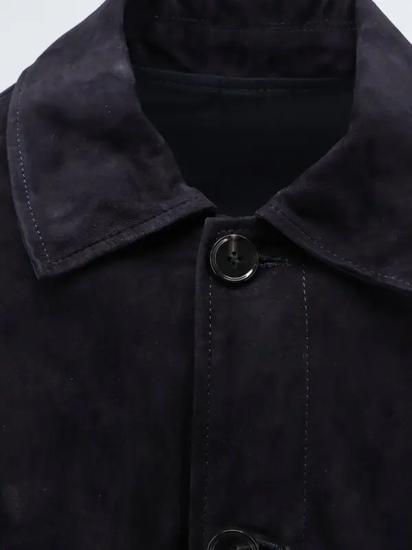 ARMA Tomme Reversibile Suede Jacket - Blue