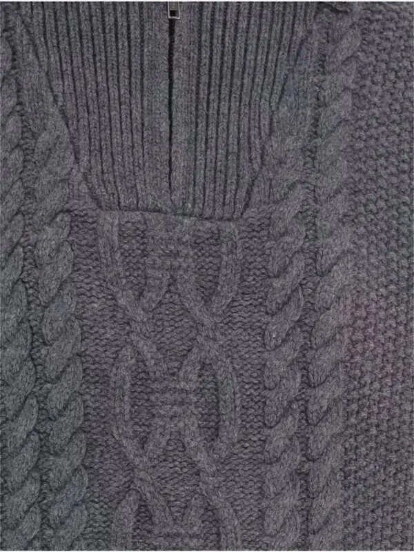THE GARMENT Cable-knit Quarter-zip Sweater