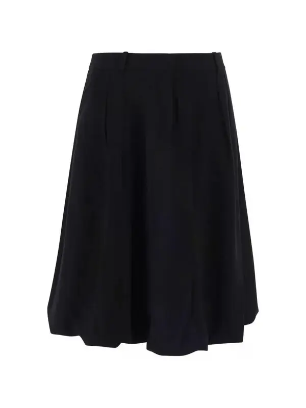 THE GARMENT Pleated Bubble-hem Midi Skirt