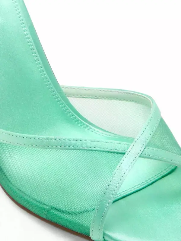 Femme La Iman Mesh-panel Sandals - Green