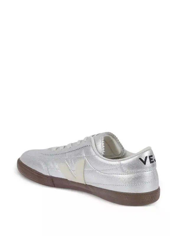 VEJA Panenka Metallic-effect Logo-patch Sneakers - Silver