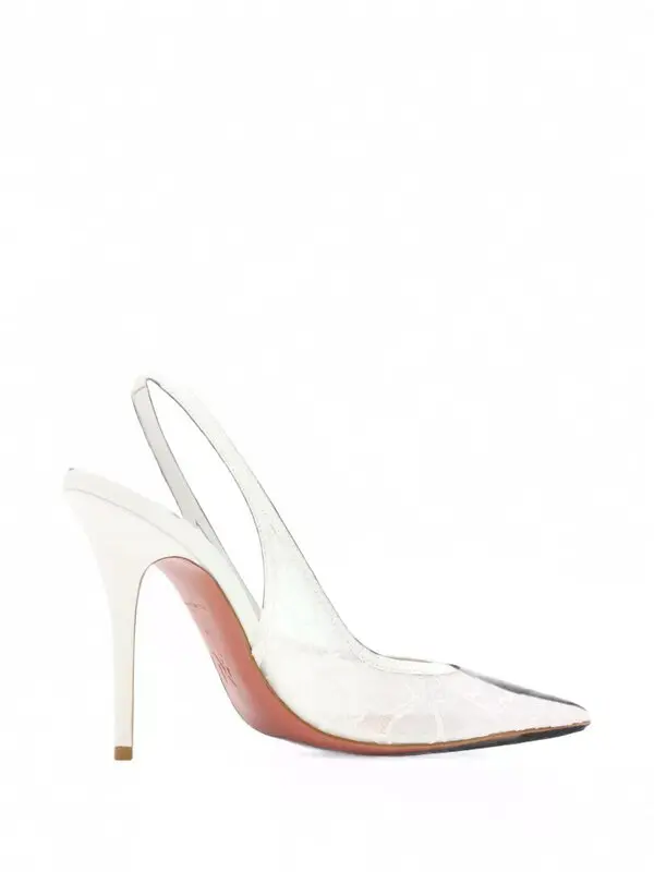 Amina Muaddi Anok Lace Slingback Pumps