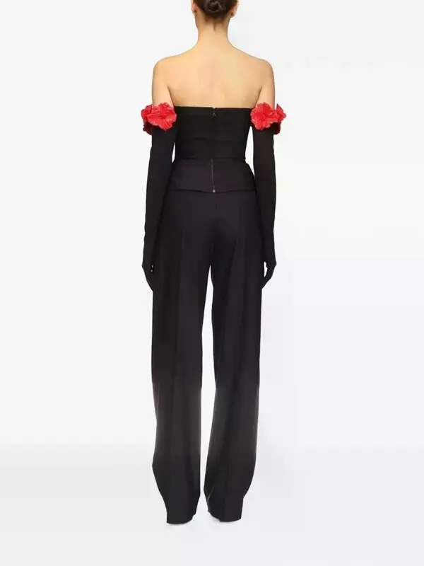 David Koma Pleated Wide-leg Trousers