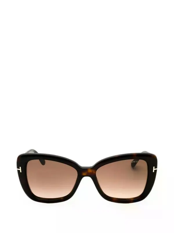 TOM FORD Logo-detail Cat-eye Sunglasses - Brown