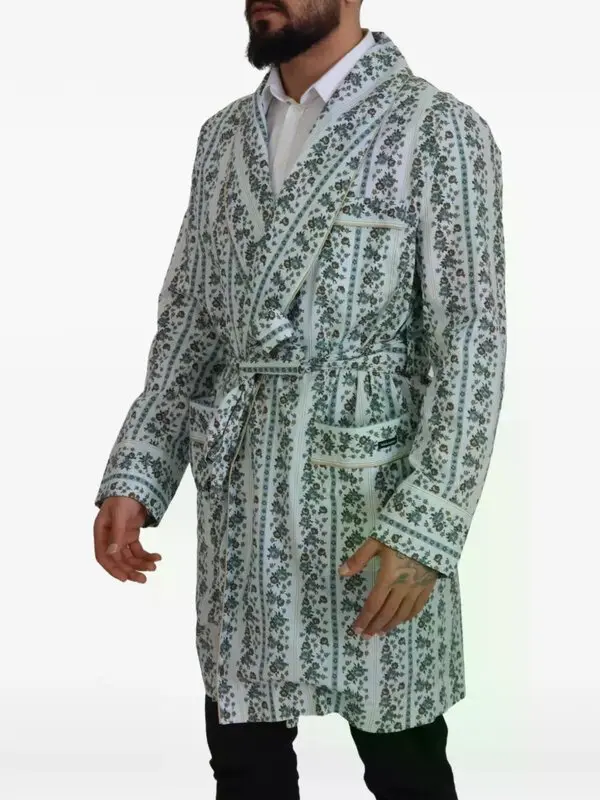Dolce & Gabbana Floral-print Cotton Robe