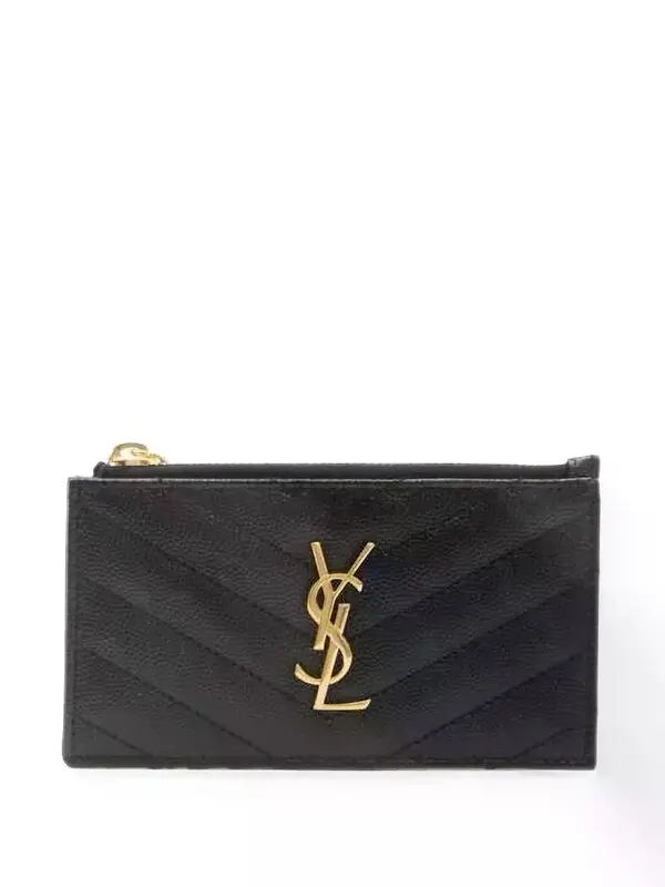 Saint Laurent Cassandre Leather Card Holder