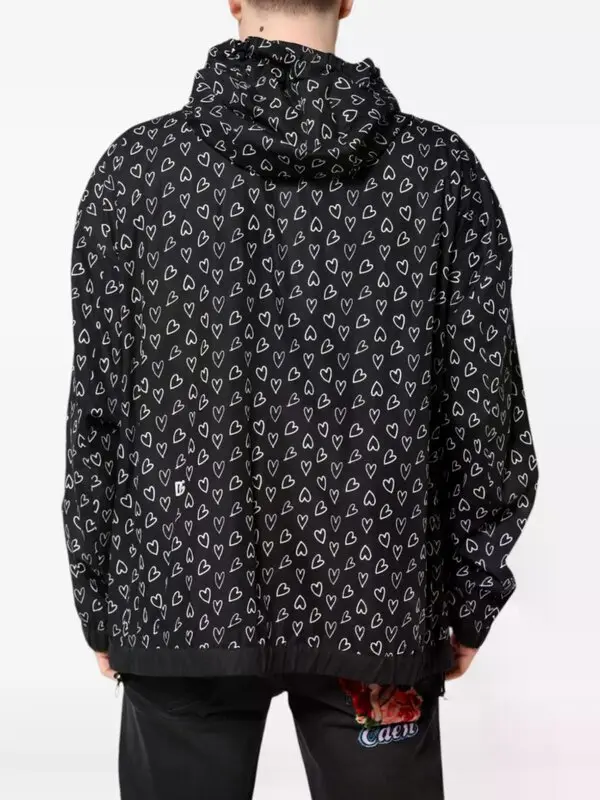 Dolce & Gabbana Heart-print Hooded Jacket