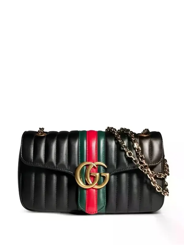 Gucci Medium Jetset Gg Marmont Shoulder Bag - Black