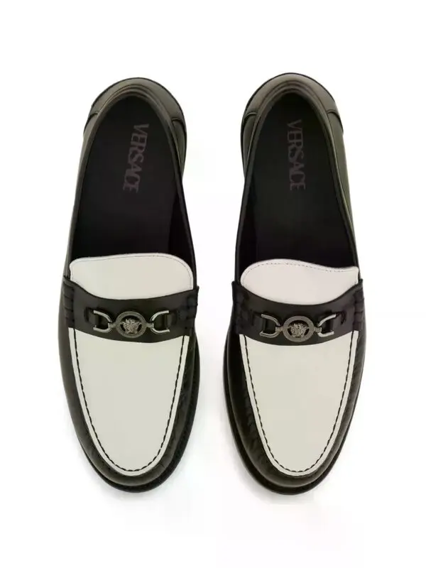Versace Medusa Head Leather Loafers