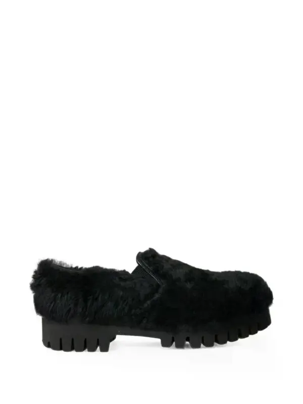 Dolce & Gabbana Fur-covered Lug-sole Loafers