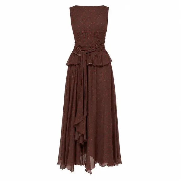 Carmen Says Toast Polka Dot Occasion Dress