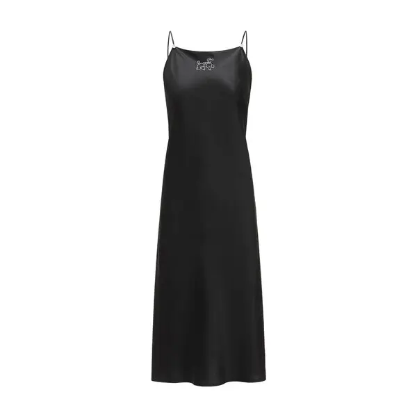 Not Just Pajama Diamond Poodles Silk Slip Dress