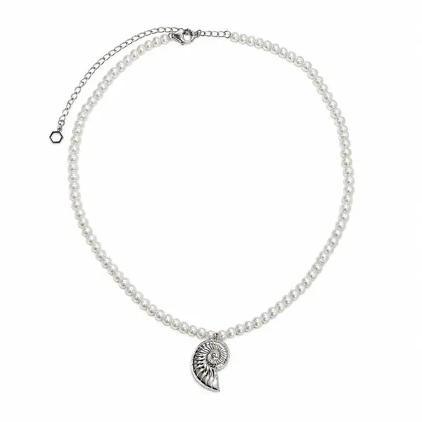 CIER Nautilus Pearl Necklace - Silver