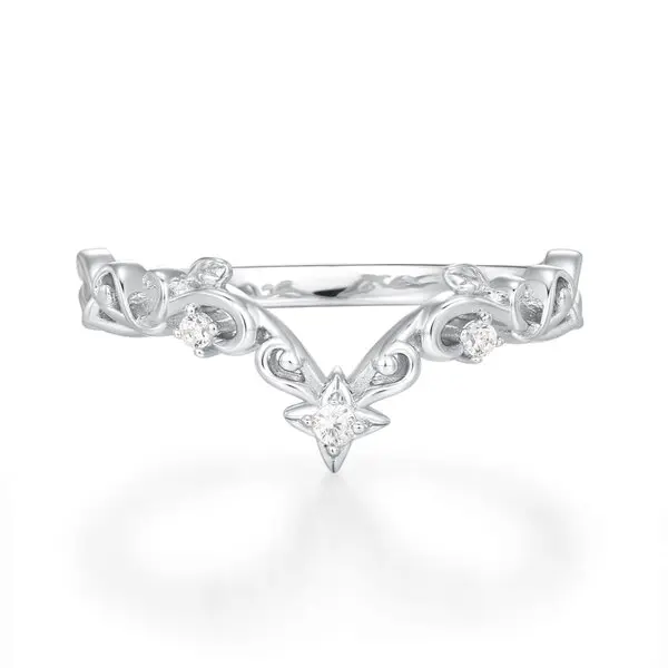 AZURA JEWELRY NEW YORK Starlit Garden Band White Gold Vermeil - Silver