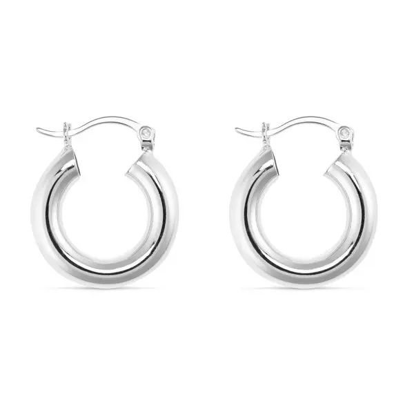 ELK & BLOOM Small Sterling Thick Hoops