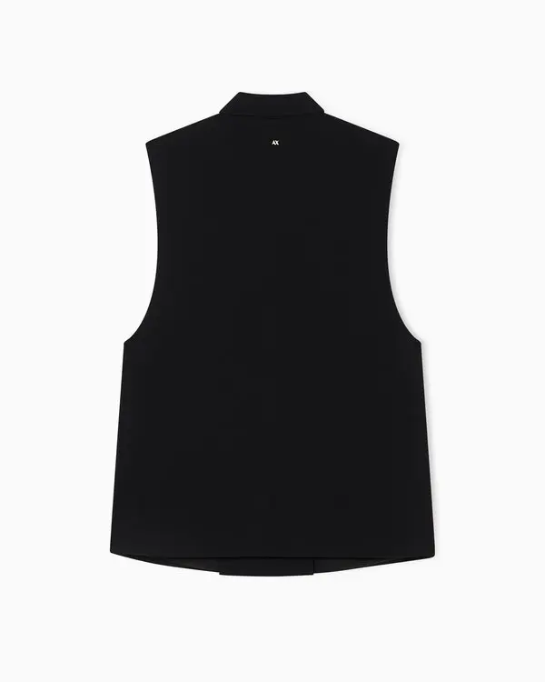 Armani Exchange Modern Tailored Vest In Recycled Twill