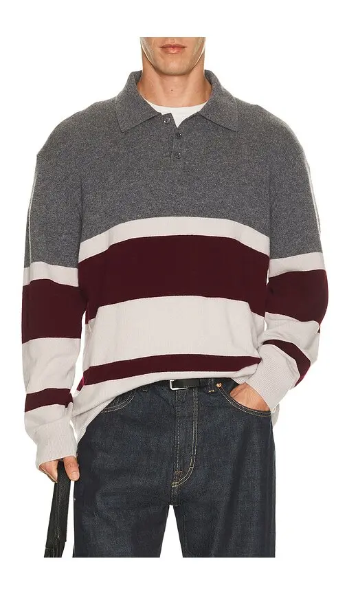 LISA YANG Tyrone Stripes Sweater In . Also - Grey