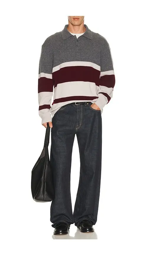LISA YANG Tyrone Stripes Sweater In . Also - Grey