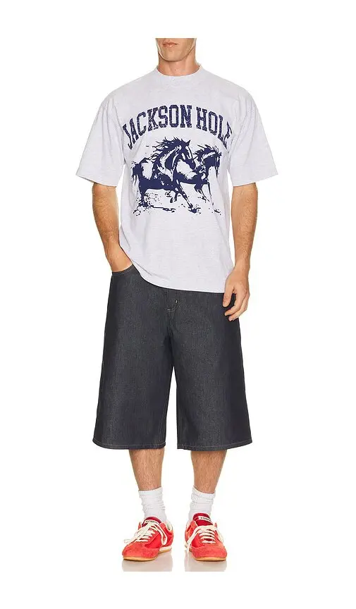 DIAMOND CROSS RANCH Blue Horses Tee In . Also