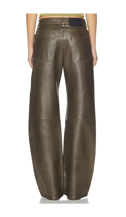 Helmut Lang Leather Bootcut Pant In . Also
