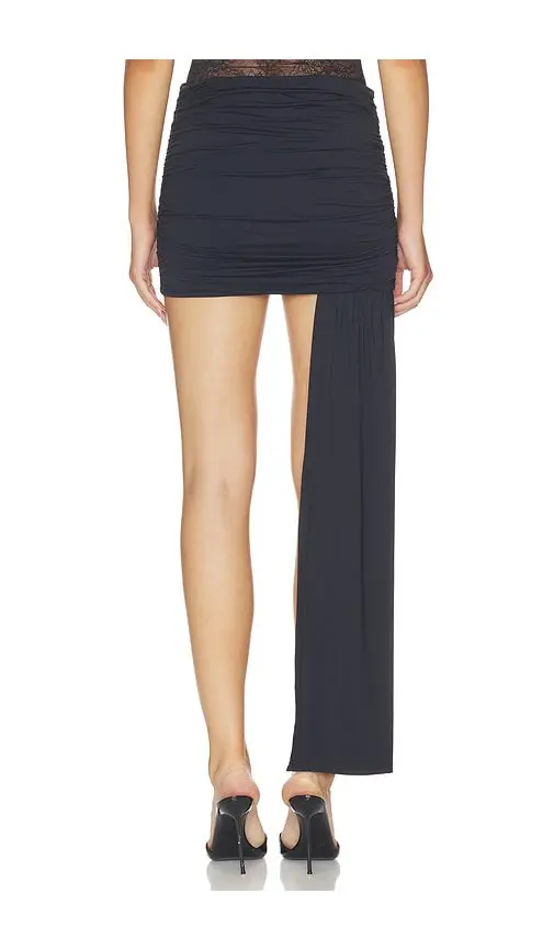 RUNAWAY THE LABEL Opaline Low Rise Ruched Mini Skirt In . Also