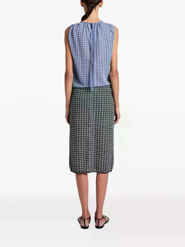 Proenza Schouler White Label Lori Plaid Knit Midi Skirt