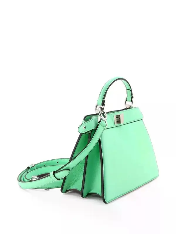 Fendi Peekaboo Iseeu Bag Leather Petite Crossbody Bag - Green