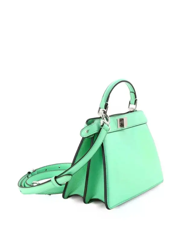 Fendi Peekaboo Iseeu Bag Leather Petite Crossbody Bag - Green