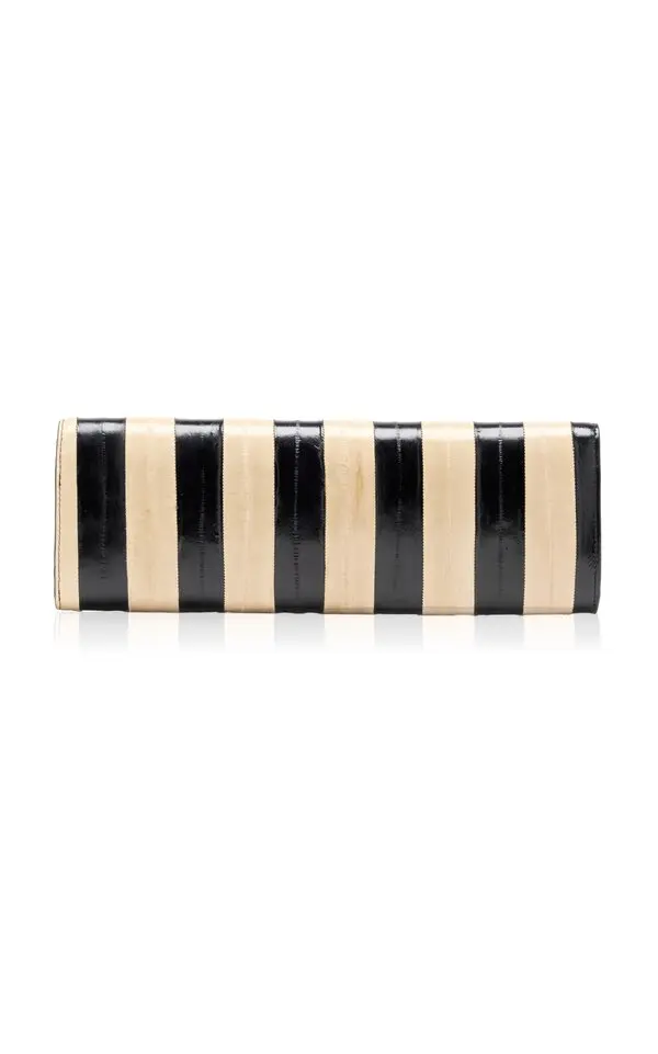 Proenza Schouler Hex Striped Eelskin Clutch - Multi