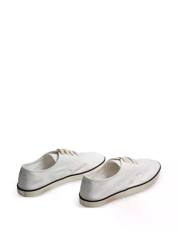Miu Miu Distressed Denim Sneakers - White