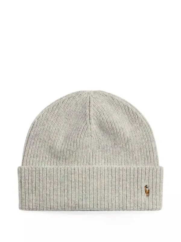 Polo Ralph Lauren Signature Pony Wool-blend Beanie - Grey