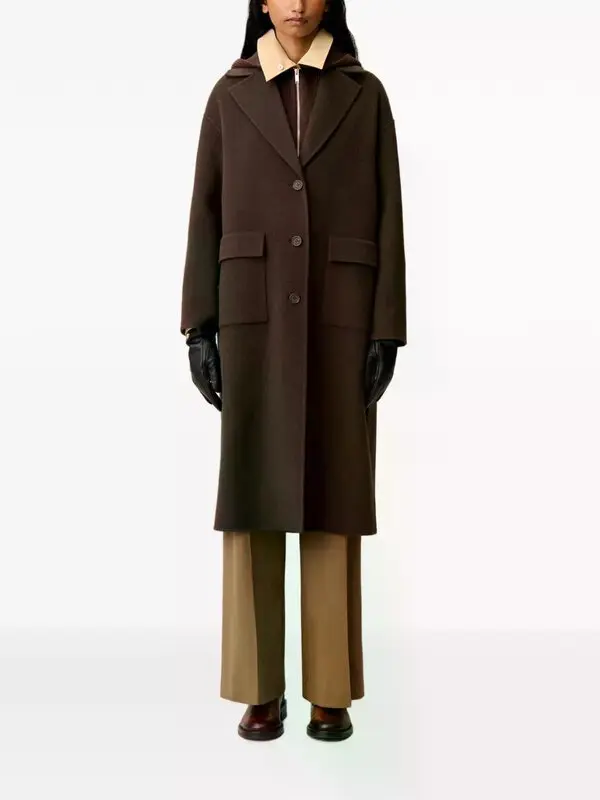 Claudie Pierlot Long Tailored Collar Wool Coat