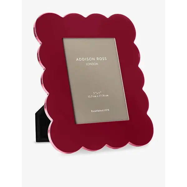ADDISON ROSS LONDON Bobbin Lacquered Photo Frame 5 X 7 - Cherry Lacquer