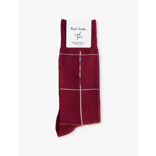 Paul Smith Signature Check Cotton-blend Socks