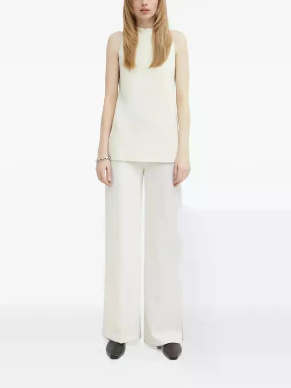 BRUUNS BAZAAR Side-slit High-neck Blouse