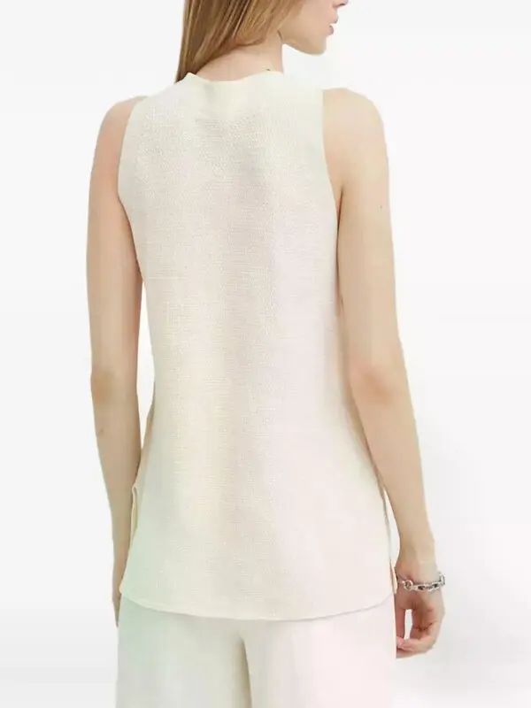 BRUUNS BAZAAR Side-slit High-neck Blouse