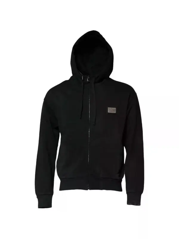 Dolce & Gabbana Logo-plaque Zip-up Hoodie