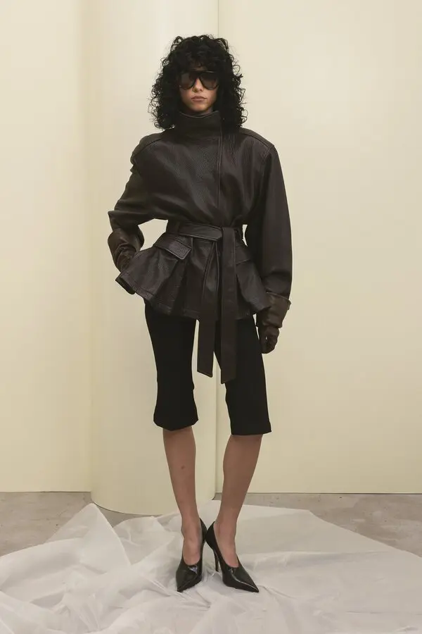 Arakii Belted Leather Jacket
