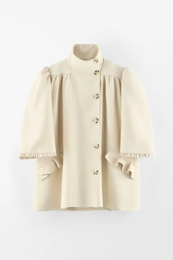 Arakii Pleated Frill Trench Coat