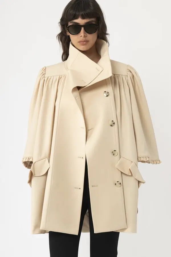 Arakii Pleated Frill Trench Coat