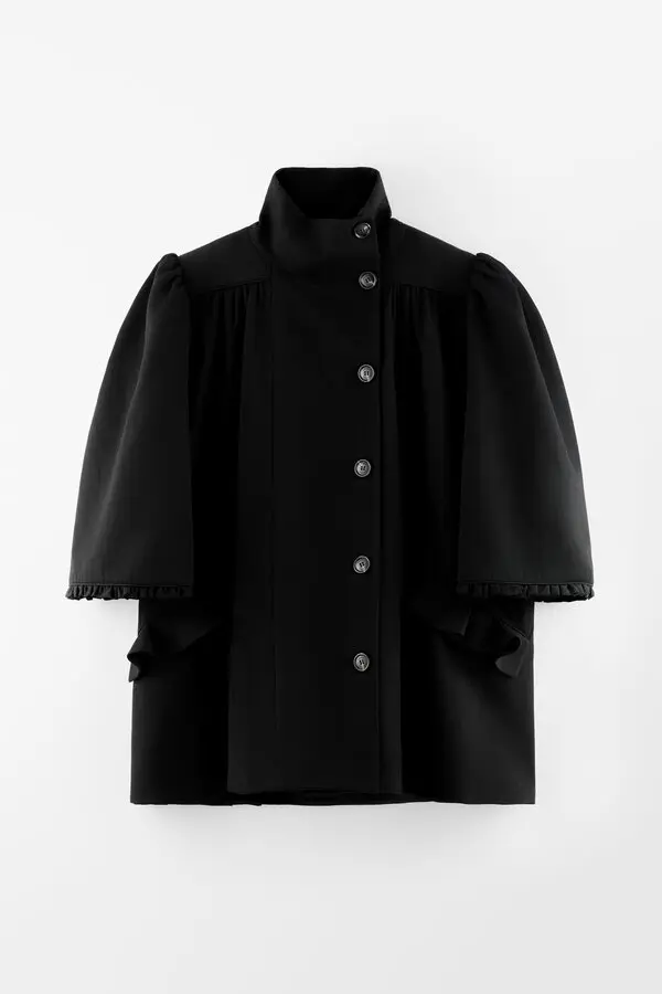 Arakii Pleated Frill Trench Coat