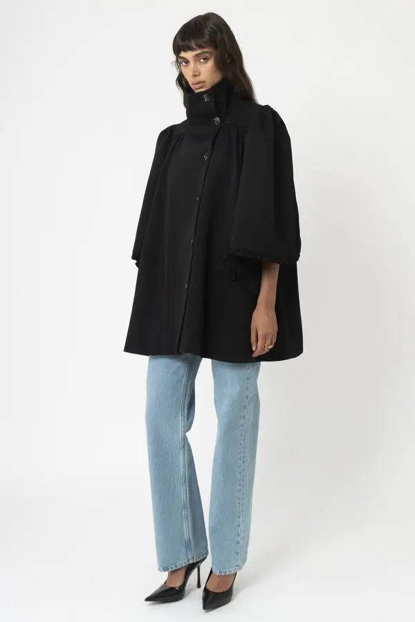 Arakii Pleated Frill Trench Coat