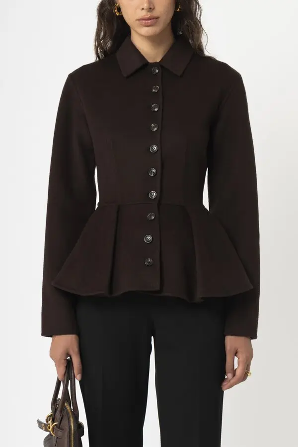 Arakii Wool Peplum Jacket