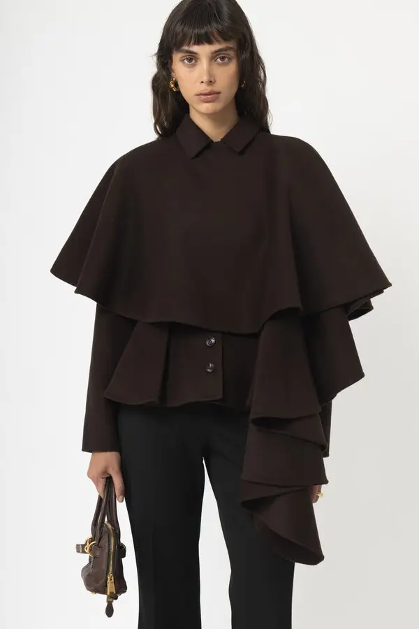 Arakii Ruffled Wool Scarf