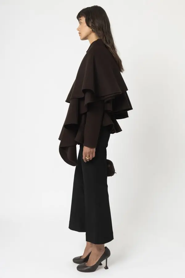 Arakii Ruffled Wool Scarf