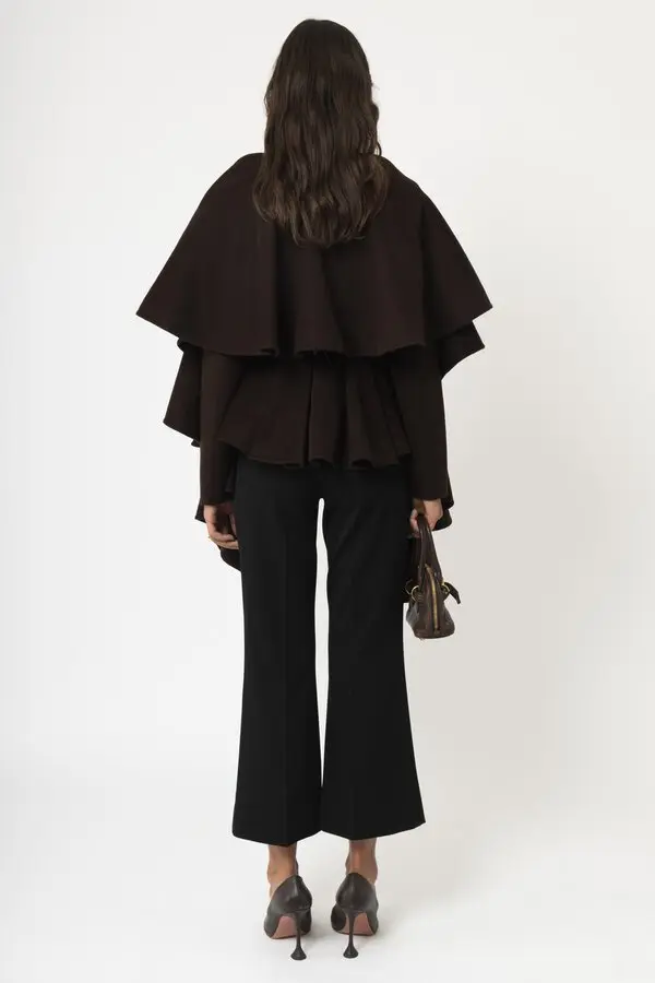 Arakii Ruffled Wool Scarf