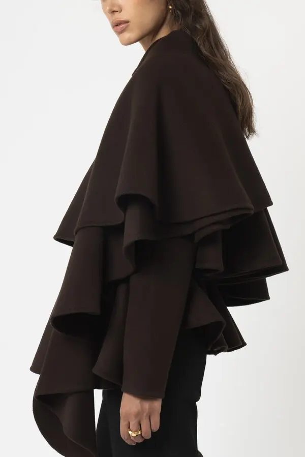 Arakii Ruffled Wool Scarf