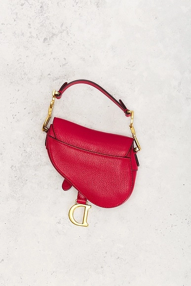Dior Micro Saddle Bag - Red